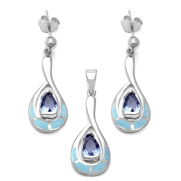 Sonara Jewelry | Wholesale Larimar Earring Pendant Sets