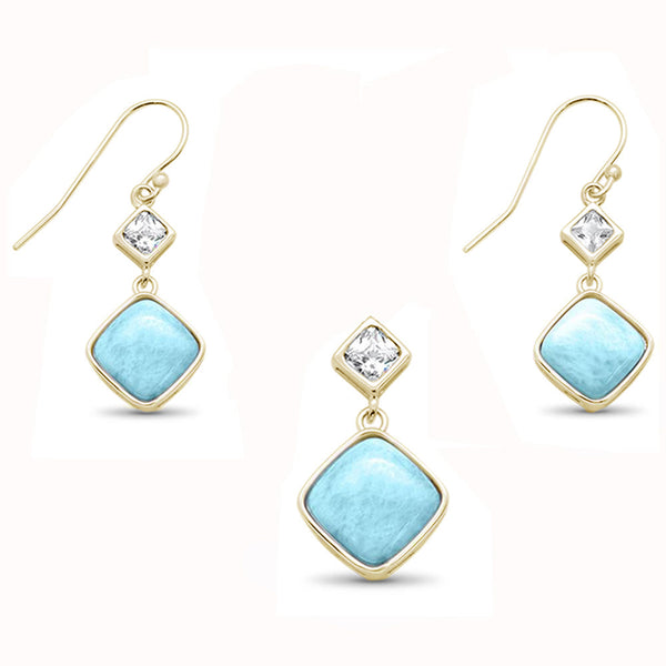 Sonara Jewelry | Wholesale Sterling Silver Larimar Earring & Pendant Sets