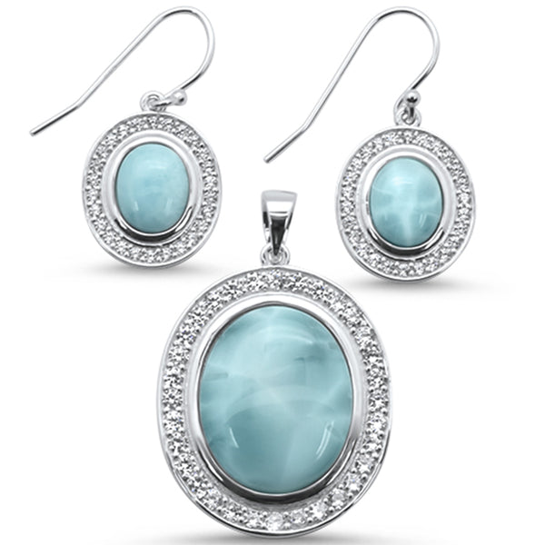 Sonara Jewelry | Wholesale Silver Larimar Earring & Pendant Sets