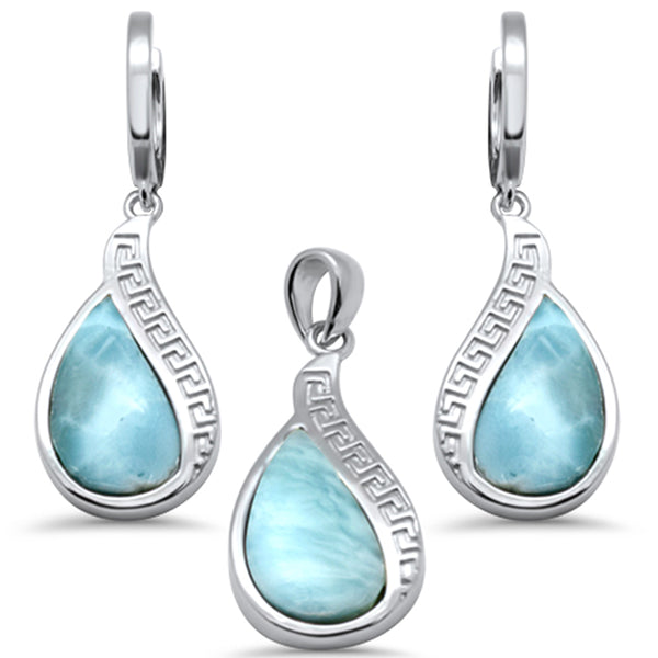 Sonara Jewelry | Wholesale Larimar Pendant & Earring Set